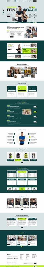 Fitness WordPress Theme – Modern Design for Gyms & Trainers