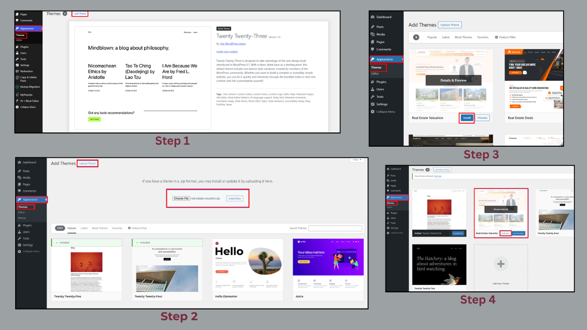 How to Install Downloaded Theme in WordPress